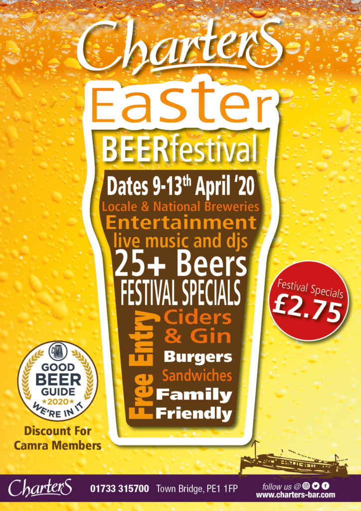 Annual Easter Beer Festival - Charters Bar - Peterborough
