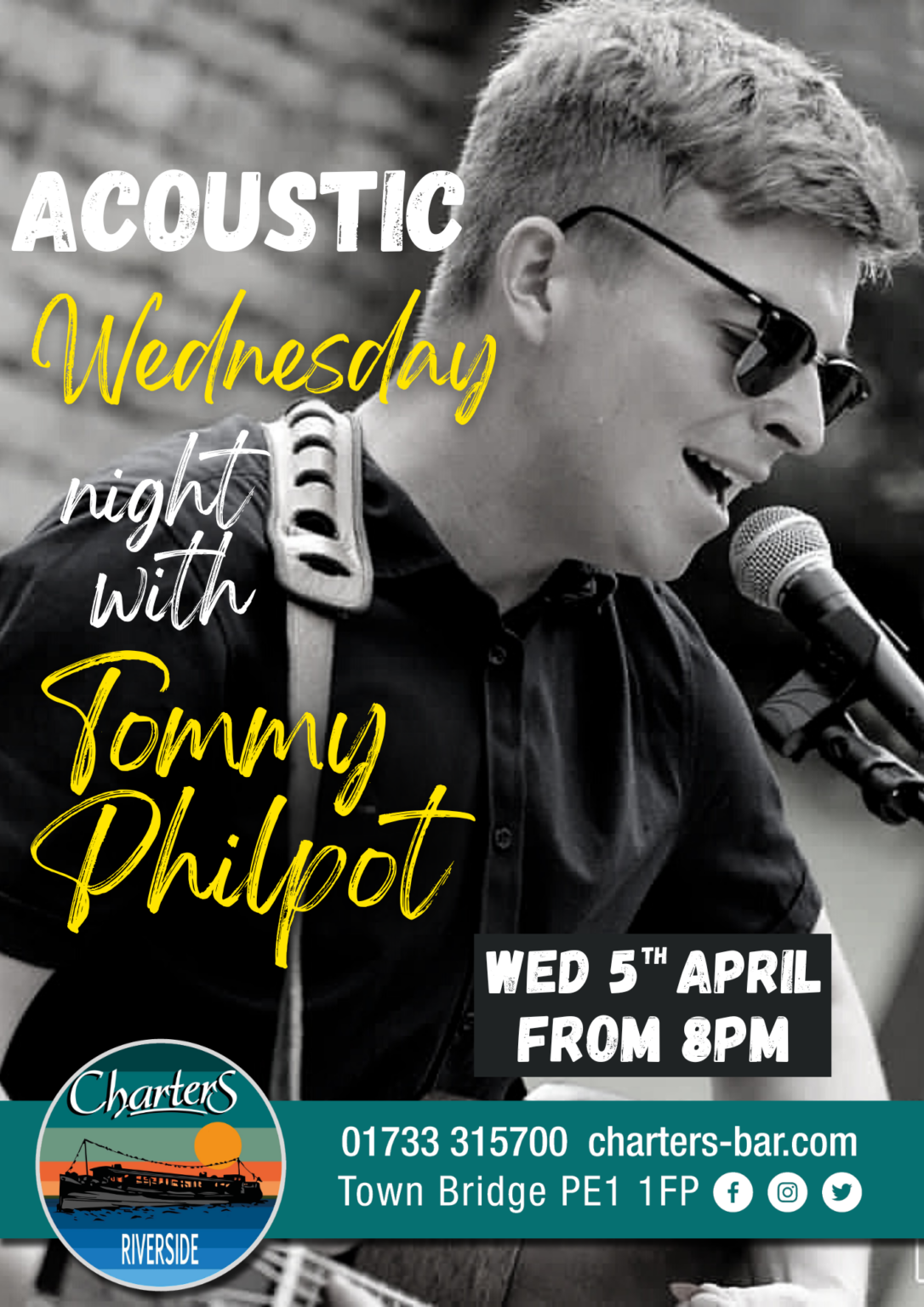 Wednesday Acoustic Night with Tommy Philpot - Charters Bar - Peterborough