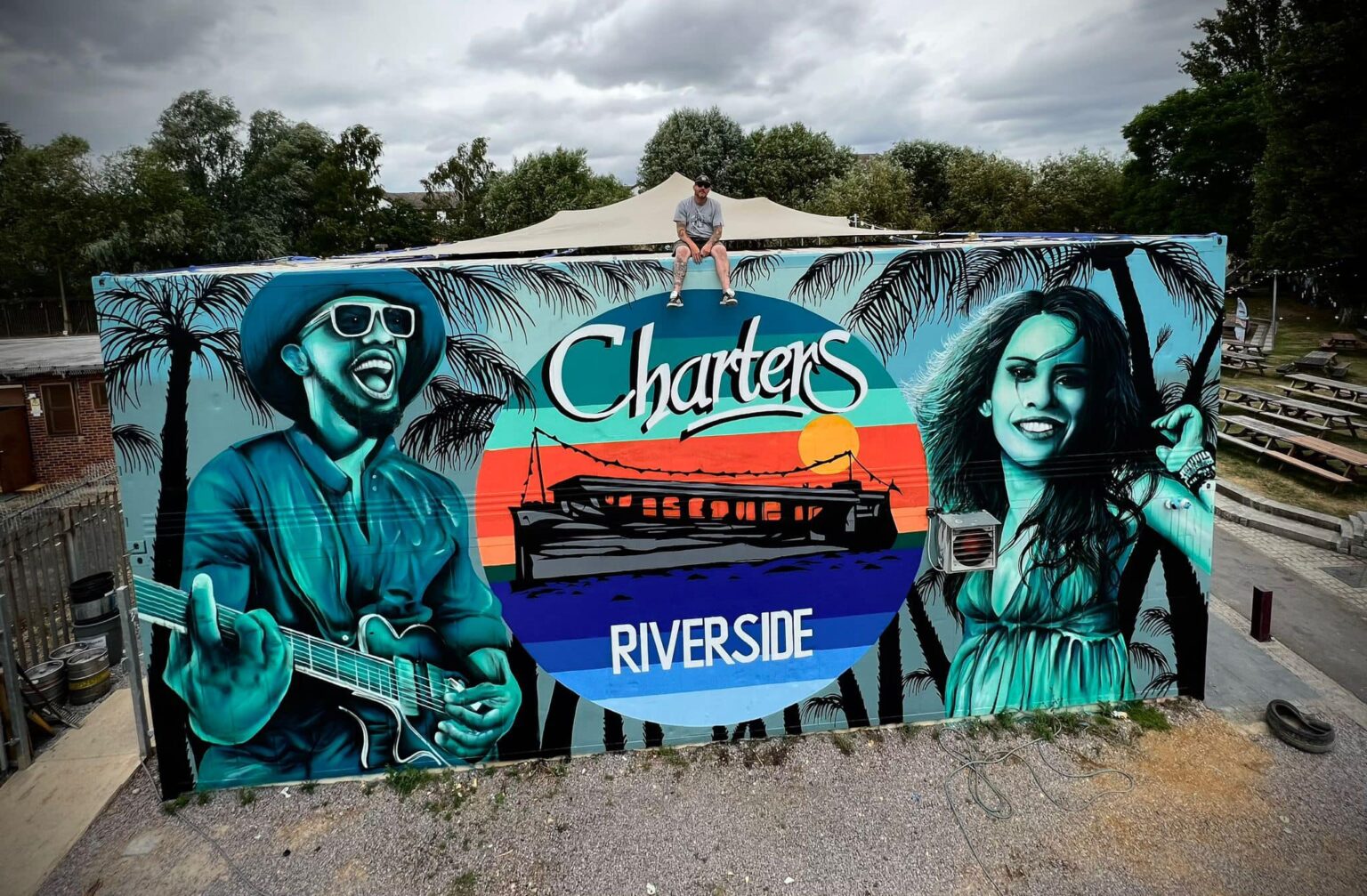 NEW ART PIECE AT CHARTERS -OUTSIDE BAR - Charters Bar - Peterborough