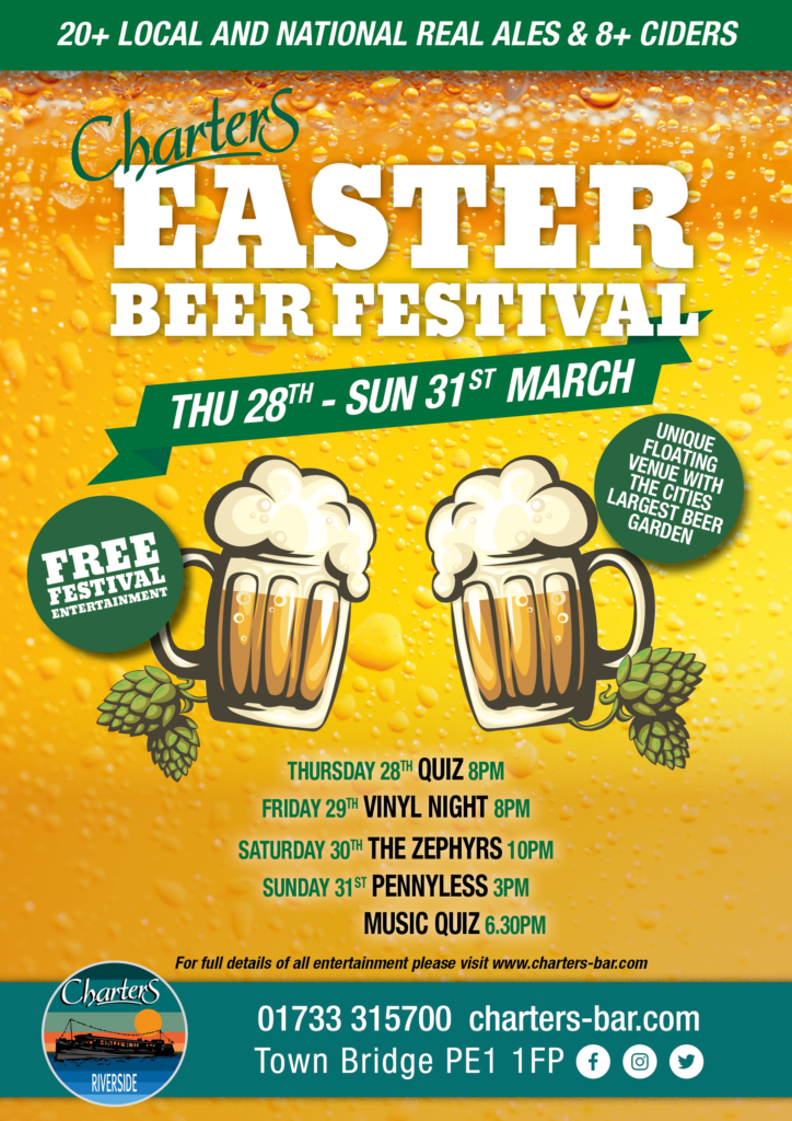 THU 28TH - SUN 31ST MARCH: "CHARTERS EASTER BEER FESTIVAL" - Charters ...