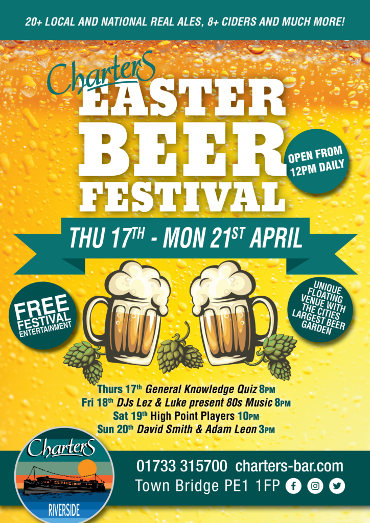 THU 17TH - MON 21ST APR: "CHARTERS EASTER BEER FESTIVAL" - Charters Bar ...
